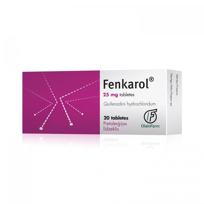 FENKAROL tabletes 25 mg N20 | BENU.LV – e-Aptieka vi ...