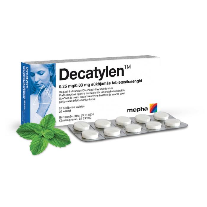 DECATYLEN 0,25mg/0,03mg sūkājamās tabletes N20 | BEN ...
